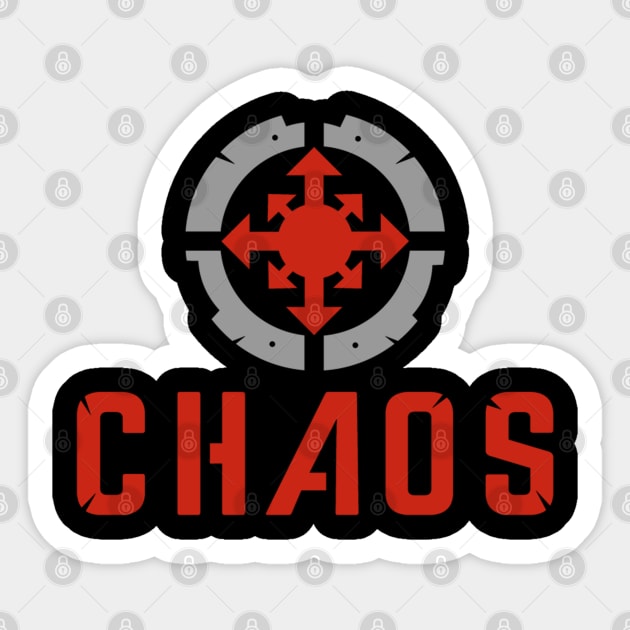 Chaos Logo - Chaos God - Sticker | TeePublic